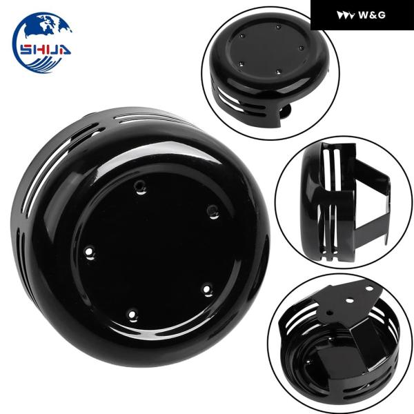 ブラックラウンドホーンカバー 5穴ポイントカバー ハーレー エレクトラ グライド クラシック FLHTC ダイナ ローライダー FXDL スポーツスター XL カスタムパーツ アクセサリー 交換用部品Hign-concerned Chemi...