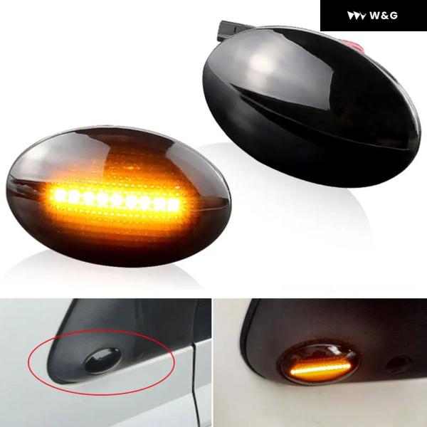 フォード フィエスタ III IV MK3 MK4 モンデオ I MK1 トランジット トルネオ MK6 MK7用 2個 アンバー フロントフェンダー ウィンカー LED サイド マーカーライト カスタムパーツ アクセサリー 交換用部品Hi...