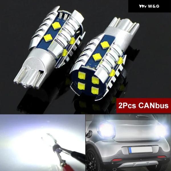 2個 CANBUS ホワイト LED バックアップライト バルブ リバースランプ W16W T15 921 SMART FORTWO MK3 453 2015-2019 FORFOUR MK2用 カスタムパーツ アクセサリー 交換用部品Hi...