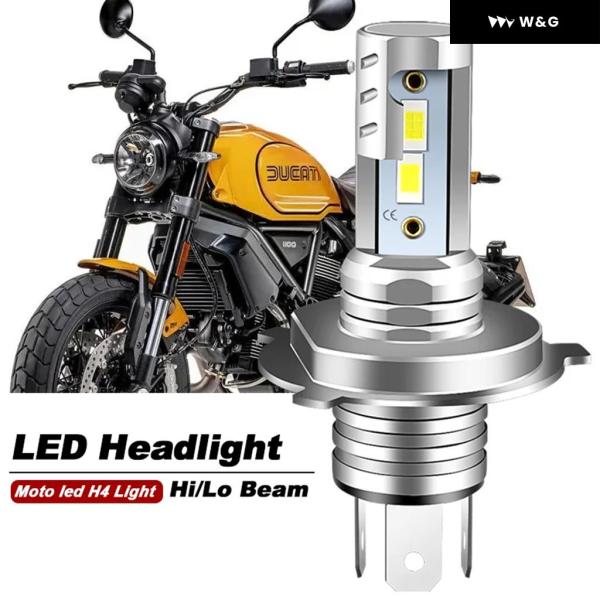 ドゥカティ スクランブラー 800 オートバイ バイク H4 H1S 9003 LED ヘッドライト ハイ/ロービーム 電球 4800LM 6000K ホワイト CANBUS 1個 カスタムパーツ アクセサリー 交換用部品Hign-conc...