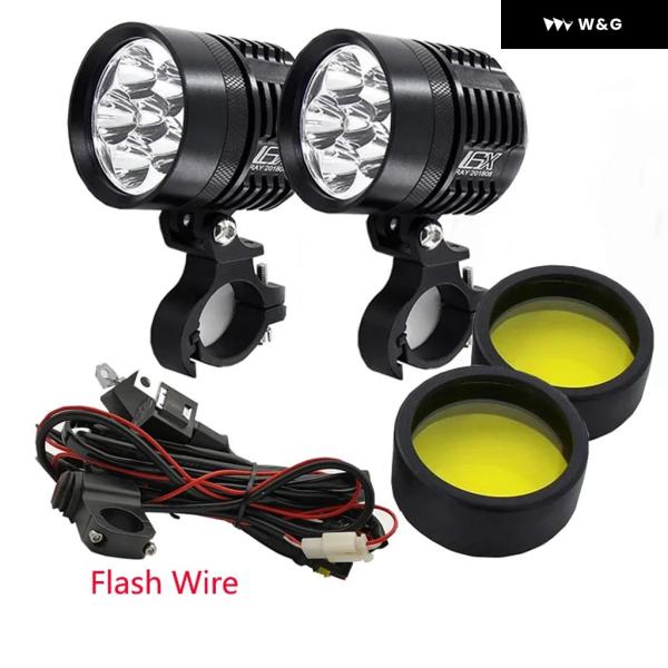 2個 汎用 L6X ヘッドライト LED オートバイ バイク オートバイ バイク 8000LMモトスポットライト 防水 フォグスポットモトス バルブ 超高輝度12V カスタムパーツ アクセサリー 交換用部品Hign-concerned Ch...