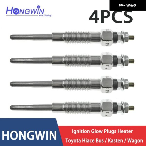 4個 グロープラグ ヒーター トヨタ ハイエース I/II/III 2.2 2.4 D 19850-54050 19850-54090 0250202053 0250202096 0250202054 19850-54120 カスタムパーツ...