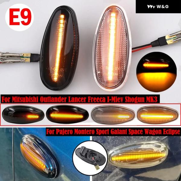 ダイナミックLEDサイドマーカーランプ ウィンカー ブリンカーライト 三菱 パジェロ ショーグン3 スポーツ K9 ギャラン アウトランダー ランサー MR522027 カスタムパーツ アクセサリー 交換用部品Hign-concerned ...
