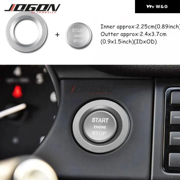 2個 ジャガー XE XJ XJR XJR-S XF XFR XFR-S F-TYPE F-PACE E-PACE 2019 カーアクセサリー エンジン スタート ストップ ボタン リング カバー トリム カスタムパーツ アクセサリー 交換...