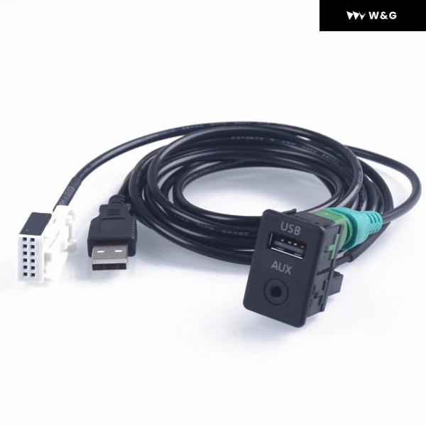 フォルクスワーゲン RCD510 RCD310 RCD300 VW ポロ ゴルフ MK5 MK6 トゥーラン トゥーラン AUX USB スイッチ カスタムパーツ アクセサリー 交換用部品Hign-concerned Chemical:No...