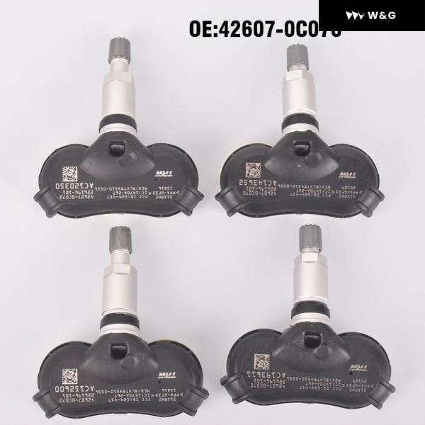 4個 車用タイヤエア圧モニターセンサー TPMS 42607-0C070 トヨタ セコイア 2008+ シエナ 2007+ タンドラ 2006+ カスタムパーツ アクセサリー 交換用部品Hign-concerned Chemical:Non...