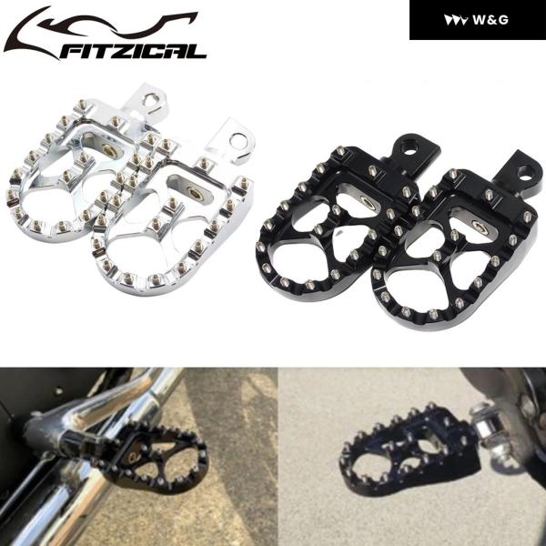 2X オートバイ バイク フットペグ フットレスト フットペグ CNCアルミ ハーレー スポーツスター XL883 ダイナ ファットボーイ ストリートボブ ワイドグライド アイアン カスタムHign-concerned Chemical:N...