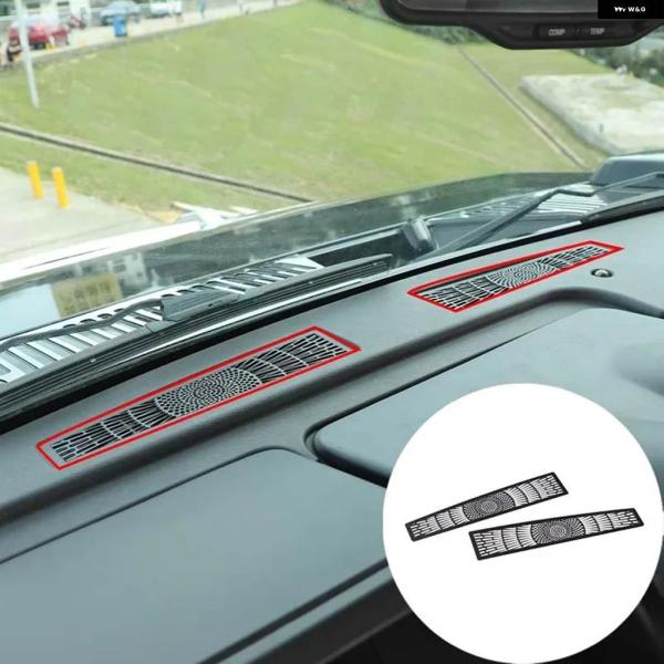 ステンレス ブラック 2個パック ダッシュボード エア アウトレット / ダッシュボード ステッカー / ダッシュボード 詰まり防止 グリル 03-07 ハマー H2 カスタム パーツ アクセサリーHign-concerned Chemic...