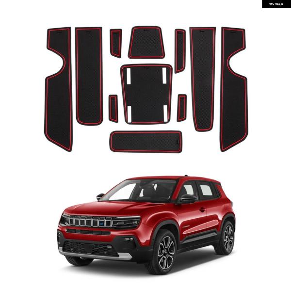 車ドア溝マット ジープ アベンジャー ハイブリッド 2023 2024 2025 滑り止め パッド 自動車内装 ジープ アベンジャー 2025 アクセサリー カスタム パーツ アクセサリーHign-concerned Chemical:No...