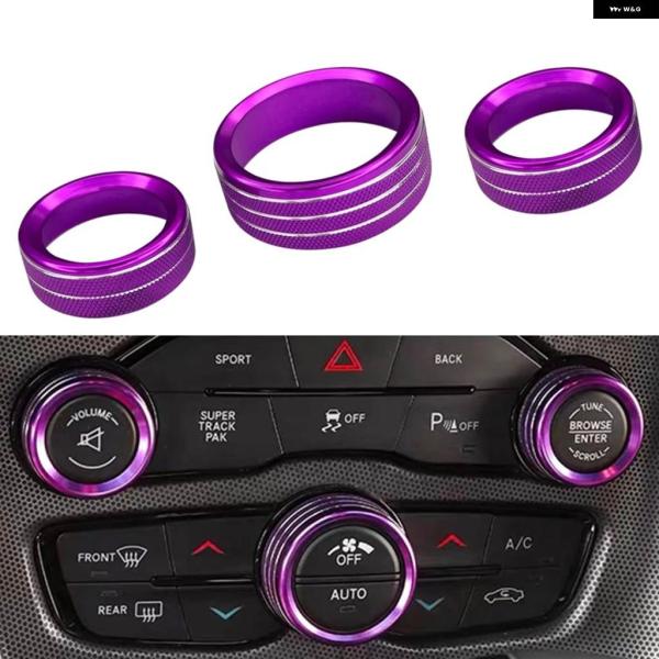 エアコン スイッチ ボタン ノブカバー 3個 ダッジ チャレンジャー 2015-2024 カーアクセサリー カスタム パーツ アクセサリーHign-concerned Chemical:NoneItem Diameter:Air Condi...