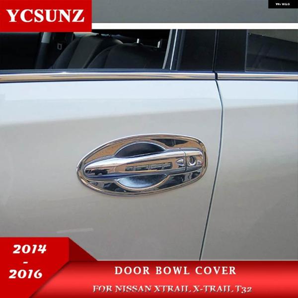 クローム ドアハンドル ボウルカバー 日産 X-TRAIL T32 ROGUE 2014 2015 2016 ミラー カバー 日産 X-TRAIL T32 カーアクセサリー カスタム パーツ アクセサリーHigh-concerned che...