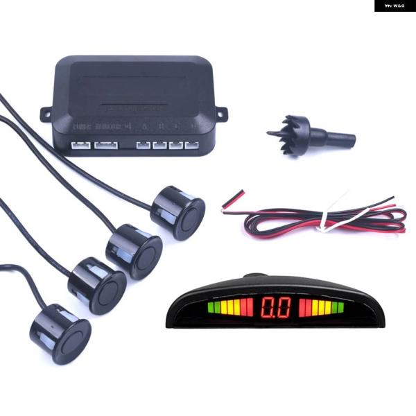 車パークトロニック LED パーキング センサー 4センサー付き リバースバックアップ パーキングレーダーモニター 探知機 システム バックライト ディスプレイ カスタム パーツ アクセサリーHigh-concerned chemical:...