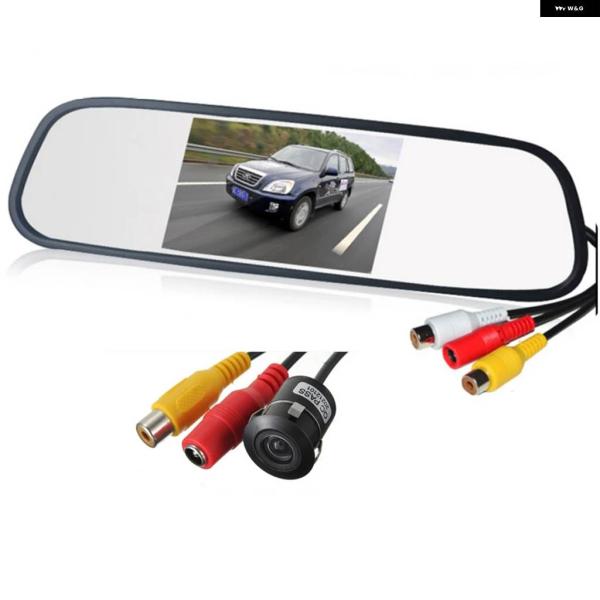 リア カメラ ミラー 車バックミラー パーキング カメラ 4.3インチ TFT LCD モニター付き 後退 バックアップ パーキング支援 カスタム パーツ アクセサリーHigh-concerned chemical:NoneItem Siz...