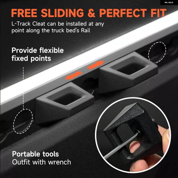 2個 L トラック クリート テスラ サイバー トラック 2023 2024 2025 トラック 荷台 レール トラック フック タイダウンファスナー 高荷重容量 カスタム パーツ アクセサリーHigh-concerned chemical...