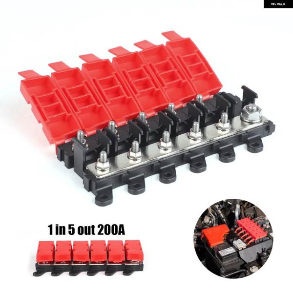 CNSPEED 1入力5出力 MIDI AMI ヒューズブロック ホルダー 配電 モジュール 200A ボルトヒューズタイプ 配電 マリン RV カスタム パーツ アクセサリーHigh-concerned chemical:NoneMode...