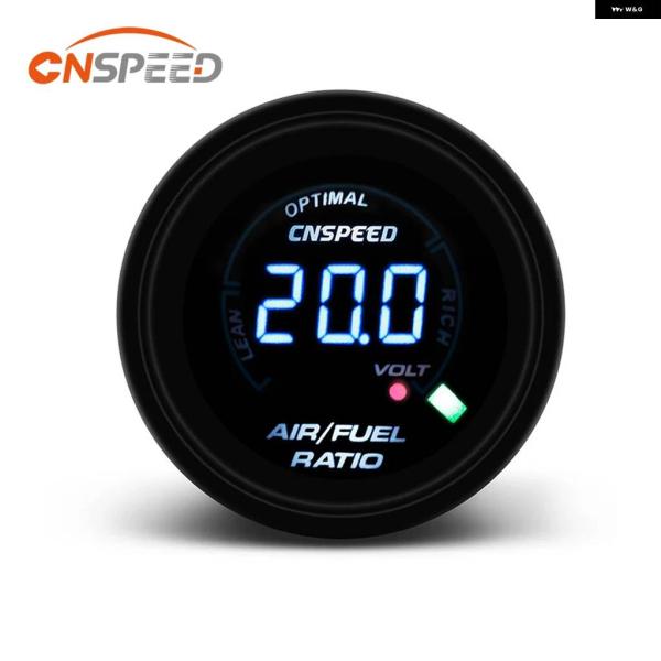 CNSPEED 52MM デジタルオートエアフューエルレシオゲージ エアフューエルレシオメーター ナローバンド スモークレンズ カーゲージ カスタム パーツ アクセサリーHigh-concerned chemical:NonePlaceme...