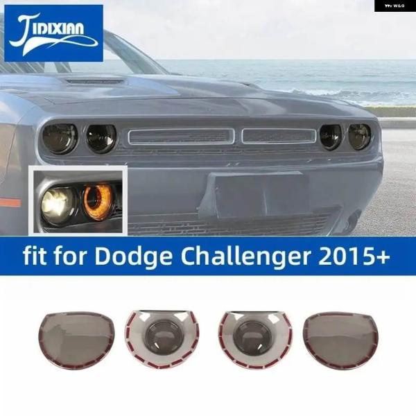 JIDIXIAN 車 ヘッドライト ライトランプ デコレーションカバー ダッジ チャレンジャー 2015-22 - 2025 カスタム パーツ アクセサリーHigh-concerned chemical:NoneSpecial Featur...