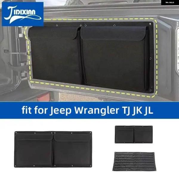 JIDIXIAN ジープ ラングラー TJ JK JL 1997-2017-24 車テールドア テールゲート ツール 収納 バッグ カスタム パーツ アクセサリーHigh-concerned chemical:NoneType:Trunk ...