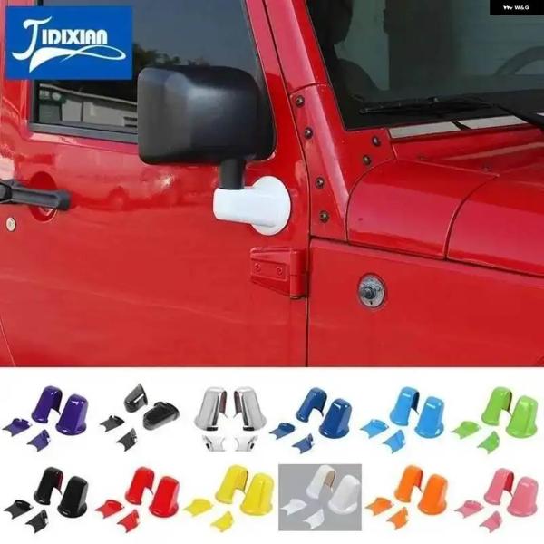 JIDIXIAN 車 外装 バックミラー ベース 装飾 カバー ステッカー ジープ ラングラー JK 2007 - 10 -2017 アクセサリー カスタム パーツ アクセサリーHigh-concerned chemical:NoneIte...