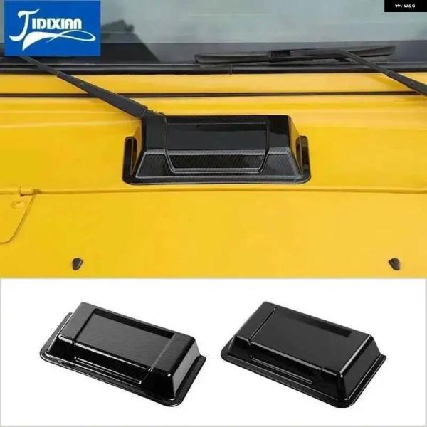 JIDIXIAN 車エアインテーク フードスクープ ベントカバー キャップ レインシールド デコレーション ステッカー ジープ ラングラー TJ JK 1997-2017 カスタム パーツ アクセサリーHigh-concerned chem...