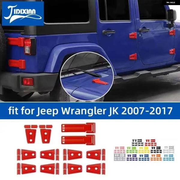 JIDIXIAN ジープ ラングラー JK 2007-2017 車 ボンネット エンジン スペアタイヤ サポート ドア ヒンジ 装飾 カバー 外装 アクセサリー カスタム パーツ アクセサリーHigh-concerned chemical:...