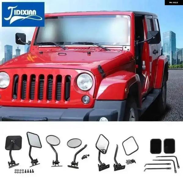JIDIXIAN 車 Aピラー バックミラー 調整式 ブラインド スポットミラー ジープ ラングラー YJ TJ JK 1987-2017 カスタム パーツ アクセサリーHigh-concerned chemical:NoneSpecial...