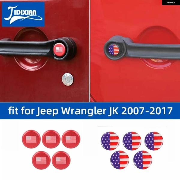 ジープ ラングラー JK 2007 - 10 2011-17 車 外装 ドアハンドル ボタン 装飾 カバー カスタム パーツ アクセサリーHigh-concerned chemical:NoneItem Width:0inchItem Le...