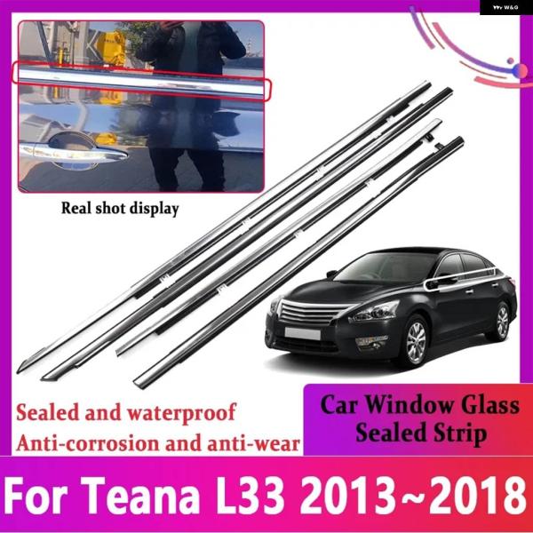 カーウィンドウモールディング 日産 ティアナ L33 2013~2018 アルティマ ドアウェザーストリップ 防雨 耐候性 ガラスシールストリップ 自動車アクセサリー カスタム パーツ アクセサリーHigh-concerned chemic...