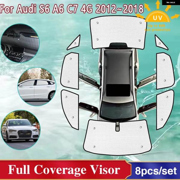 アウディ S6 C7 アクセサリー アウディ A6 C7 4G 2012~2018 車 フロントガラス サンシェード 窓 UVカット バイザー 2013-16 カスタム パーツ アクセサリーProduct application scena...