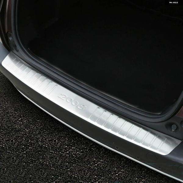 カーアクセサリー プジョー 2008 2014-18 ステンレス リア バンパー プロテクター プレートカバー トリム カー スタイリング カスタム パーツ アクセサリーExternal Testing Certification:iso9...