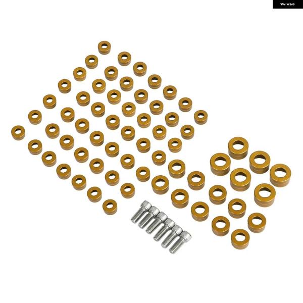 66X モーター ゴールド エンジン ボルト トッパーキャップ カバー ハーレー ダイナ ツーリング ロード グライド キング ウルトラ FLTRU FLHR スポーツスター ソフテイル ファットボーイ カスタム パーツ アクセサリーHig...