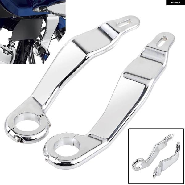 クローム オートバイ フェアリング サポート ブラケット マウント キット ハーレー 2015年以降 ロードグライド FLTRX スペシャル FLTRXS ウルトラ FLTRU 亜鉛 合金 カスタム パーツ アクセサリーHigh-conce...