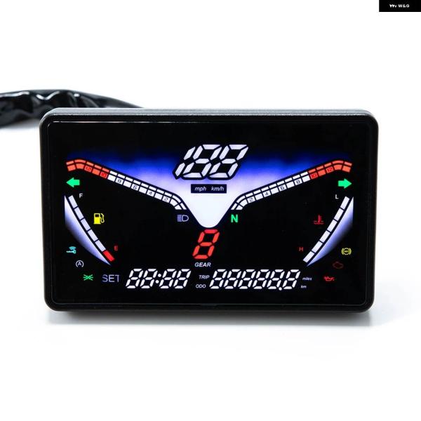 汎用 スピード バイク デジタルスピード メーター タコ ダッシュボード 時計計器 クラス ター ディスプレイ 多機能 インジケーター 付き カスタム パーツ アクセサリーProtective parts:OtherHigh-concern...