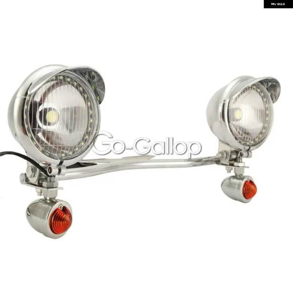 パッシングウィンカーエンジェルアイLED フォグライト バー ヤマハ V-STAR XVS 650 950 1100 1300 クラシック シルバラードXV 1600 / ホンダ シャドウ カスタム パーツ アクセサリーHigh-conce...