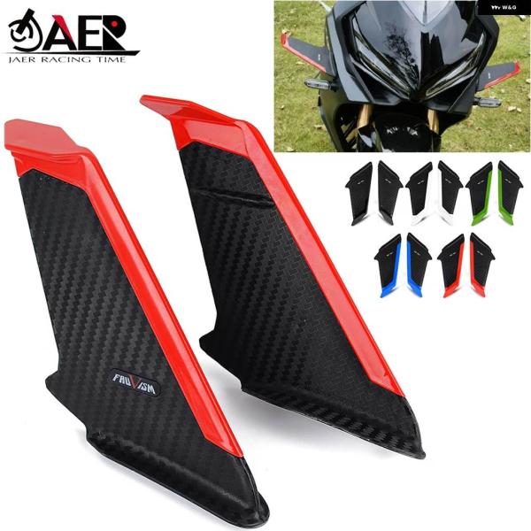 オートバイ フェアリング ウィングレット エアロダイナミックサイドウィングフィンスポイラー スズキ GSXR600 GSXR750 GSXR1000 GSXR 125 GSX 250R GSXS1000F カスタム パーツ アクセサリーPr...
