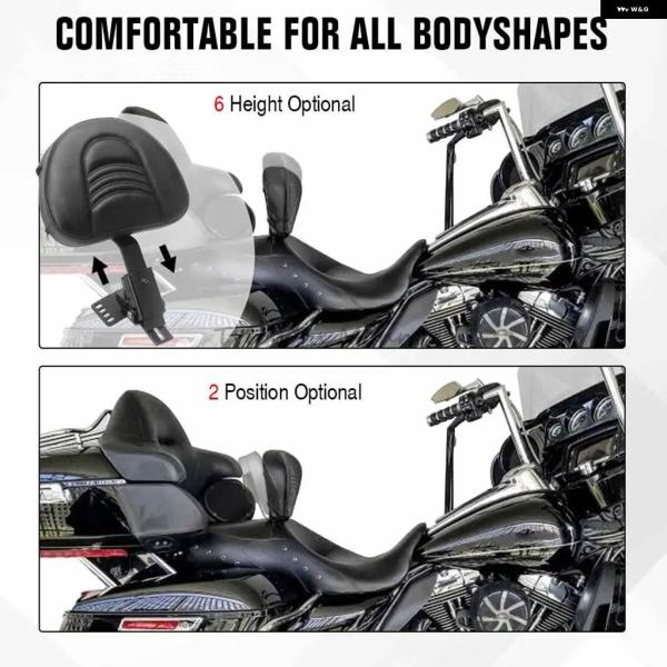 ハーレー ツーリングモデル 1997-2025 汎用 オートバイ ドライバーバックレスト 高さ PUレザーバックレストアクセサリー カスタム パーツ アクセサリーHigh-concerned chemical:NoneOrigin:Main...