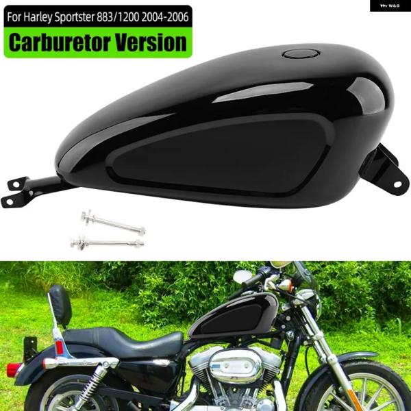 オートバイ グロスブラック 14.4L 3.8ガロン ガス キャブレター 燃料タンク ハーレー スポーツスター 1200 フォーティーエイト 2007年以降 カスタム パーツ アクセサリーHigh-concerned chemical:No...
