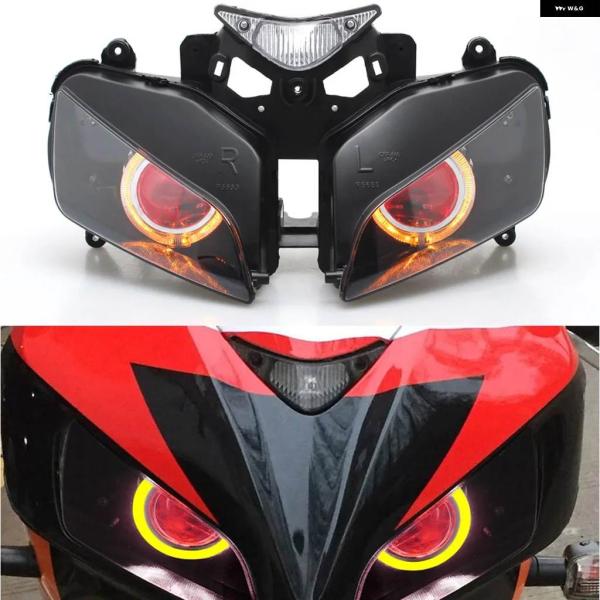 オートバイ フロント ヘッドライト ランプ ヘッドランプ アセンブリ イエローエンジェルアイ レッドデビルズアイ ホンダ CBR1000RR 2004- 2007 R カスタム パーツ アクセサリーHigh-concerned chemic...