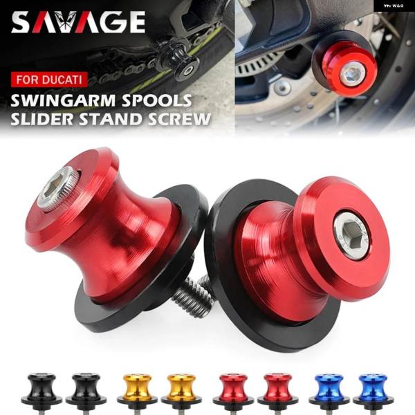 スイングアーム スプール スライダー ドゥカティ MONSTER 821 PANIGALE 899 959 1199 1299/S/R バイク アクセサリー リア スタンド スクリューボルト M6 カスタム パーツ アクセサリーHigh-c...