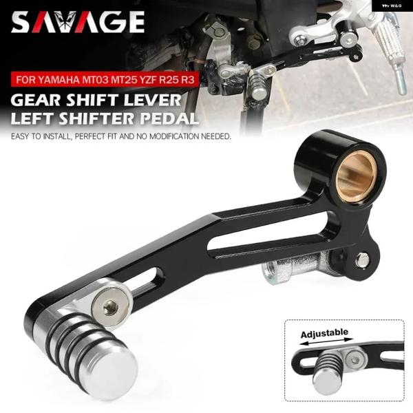 2025 調整可能 シフト レバー ヤマハ MT-03 MT-25 YZF R25 R3 2014-2024 オートバイ ギア シフター ペダル シフト MT03 MT25 YZFR3 カスタム パーツ アクセサリーHigh-concern...