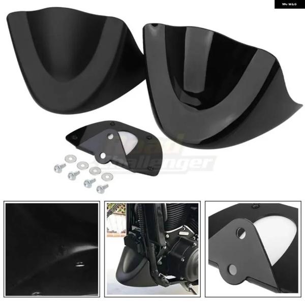 グロス/マットブラック バイク フロントアンダーチンスポイラー エアダム フェアリング カバー ハーレー ダイナ ファットボブ モデル 2006-2017 カスタム パーツ アクセサリーProtective parts:OtherHigh-...
