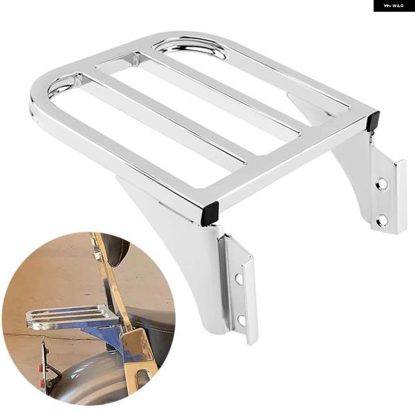 クローム バイク バックレスト ラゲッジラック リア キャリア ハーレー スポーツスター XL 04-17 ダイナ 06-17 ソフテイル 84-05 FLST FLSTC 06-17 カスタム パーツ アクセサリーHigh-concern...