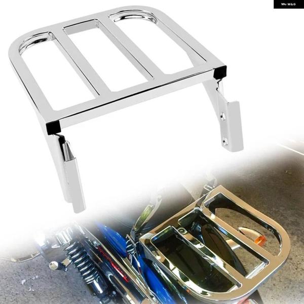 バイク バックレスト ラゲッジラック リア キャリア クローム ハーレー スポーツスター XL 04-17 ダイナ 06-17 ソフテイル 84-05 FLST FLSTC 06-17 カスタム パーツ アクセサリーHigh-concern...