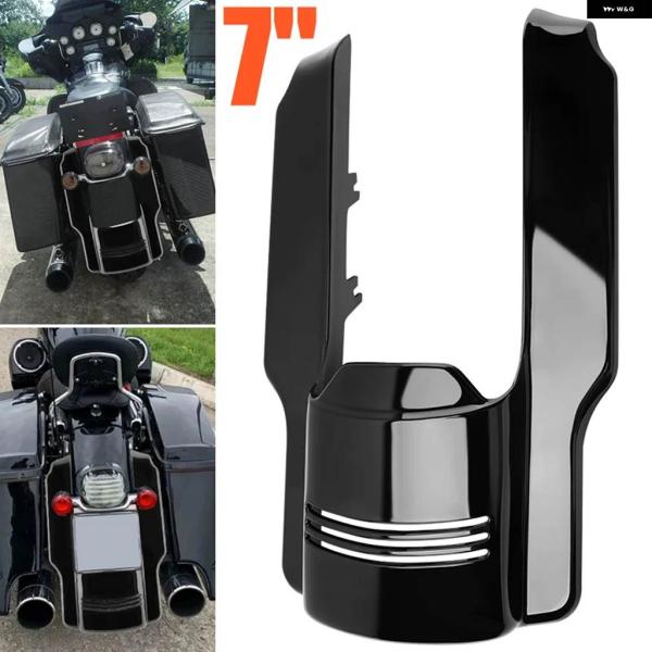 7インチ オートバイ リアエクステンションフェンダー ブラック ストレッチ ハーレー ツーリング エレクトラ ストリート ロードグライド CVO ウルトラ クラシック 1996-2008 カスタム パーツ アクセサリーHigh-concer...