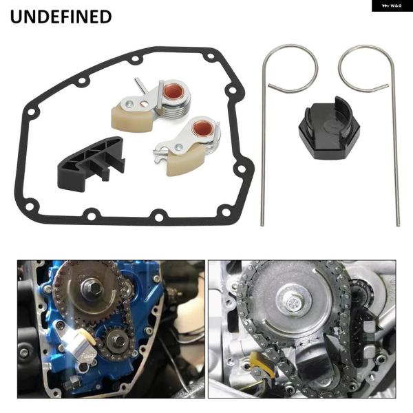 オートバイ ツインカム チェーン ガイド アウター インナー テンショナー カバー ガスケット ハーレー ダビッドソン ツインカム ダイナ ソフテイル FLHT FLTR 1999-2006 カスタム パーツ アクセサリーHigh-conc...