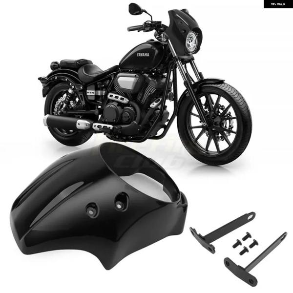 オートバイ アクセサリー ヤマハ XVS 950 SPEC BOLT ボルト 950 2014-2019 18 17 16 15 ブラック フェアリング ヘッドライト ウインドシールドカバー カスタム パーツ アクセサリーHigh-conc...