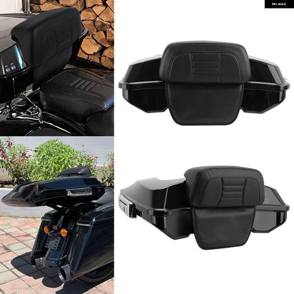 オートバイ ブラックレイザーパック トランク ラッチバックレスト付き ハーレー ツーリングエレクトラストリートグライド ウルトラ クラシック ロードキング 1997年以降 カスタム パーツ アクセサリーProtective parts:Ot...