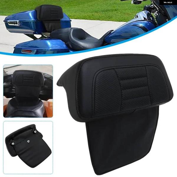 オートバイ ブラック レイザー チョップド ツアーパック バックレスト パッド ハーレー ツーリング ロードキング エレクトラ グライド トライグライド 2014-2022 カスタム パーツ アクセサリーHigh-concerned che...