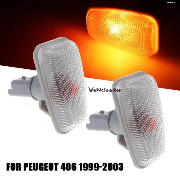 1/2PC 12V 車用サイドマーカー インジケーター リピーターライトウィンカーランプ オートアクセサリー プジョー 406 1999 - 03 カスタム パーツ アクセサリーHigh-concerned chemical:NoneVol...