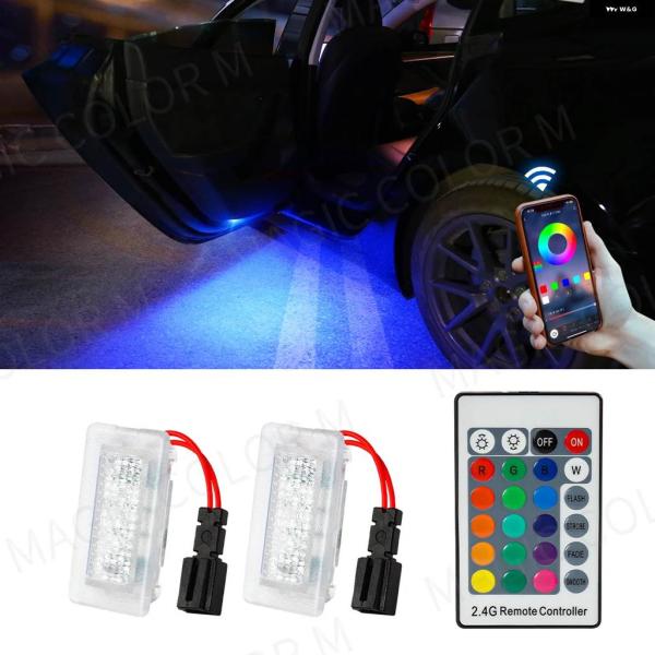 RGB APP フットウェルライト テスラ モデル3 Y S X LED ムード インテリア フロア ドア パドル トランク 装飾 ランプ カーアクセサリー カスタム パーツ アクセサリーSpecial Features:With wire...